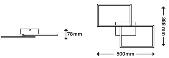 Briloner 3149-018 - LED Stmívatelný přisazený lustr FRAME 2xLED/15W/230V + DO