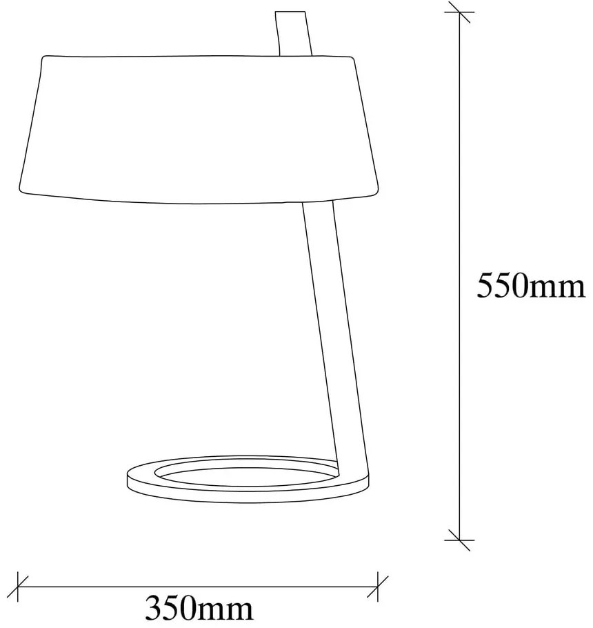 Bílo-černá stolní lampa (výška 55 cm) Salihini – Opviq lights