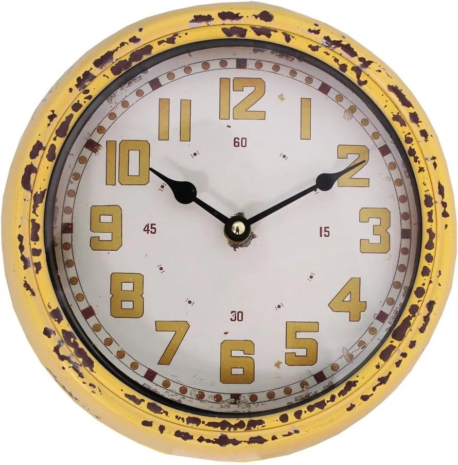 Nástěnné hodiny Pendule, žluté