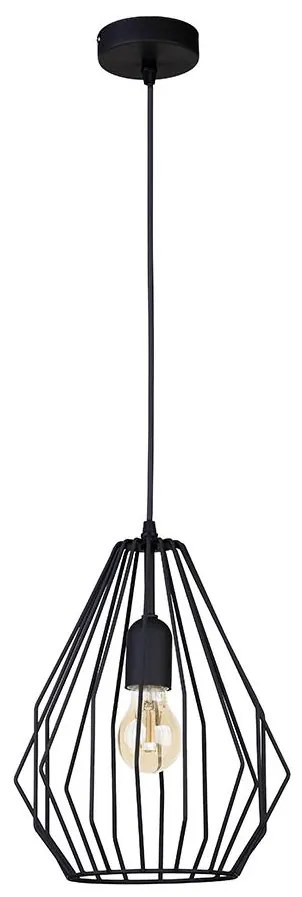 TK Lighting Lustr na lanku BRYLANT BLACK 1xE27/60W/230V TK2257