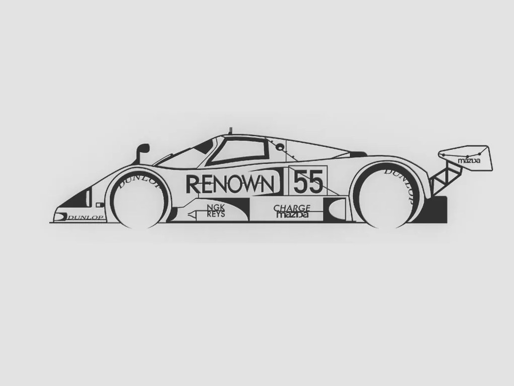 Mazda 787B, 1991, Group C - kovový obraz na zeď Size, made by: 125cm