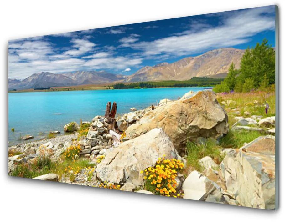 Obraz na skle Moře Skály Krajina 100x50 cm