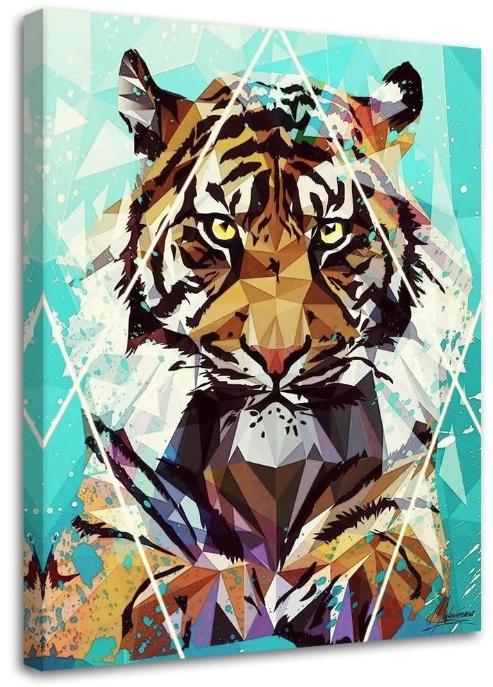 Gario Obraz na plátně Tygr jako ručně malovaný - Cantu Rozměry: 40 x 60 cm
