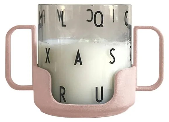 Růžový dětský hrnek Design Letters Grow With Your Cup
