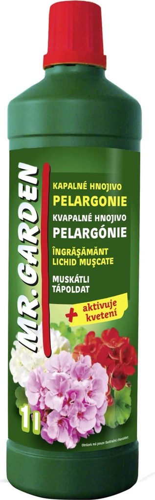 MR.GARDEN Kapalné hnojivo na pelargonie 1 l
