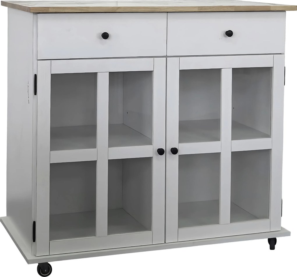 XXXLutz SERVÍROVACÍ VOZÍK, bílá, 95/88/47 cm MID.YOU - Barové vozíky - 001713014701