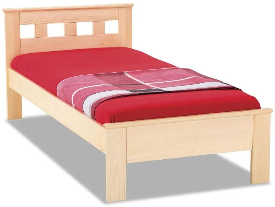 Krajča Jednolůžková postel z masivu Viola 90 x 200 cm Povrchová úprava: Bílá, Druh dřeva: Borovice