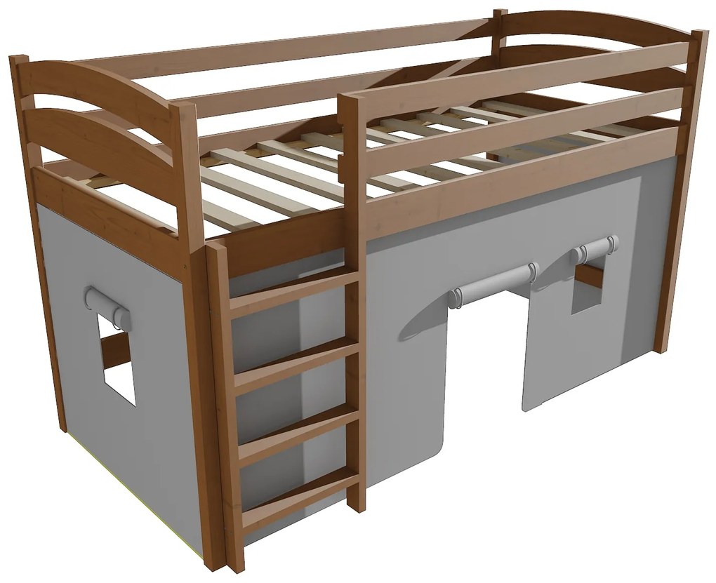 Vomaks Patrová zvýšená postel ZP 001 Rozměr: 80 x 200 cm, Barva: surové dřevo