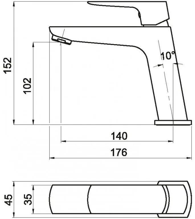 NOVASERVIS umyvadlová baterie bez výpusti NOBLESS EGO chrom, 43001/1,0