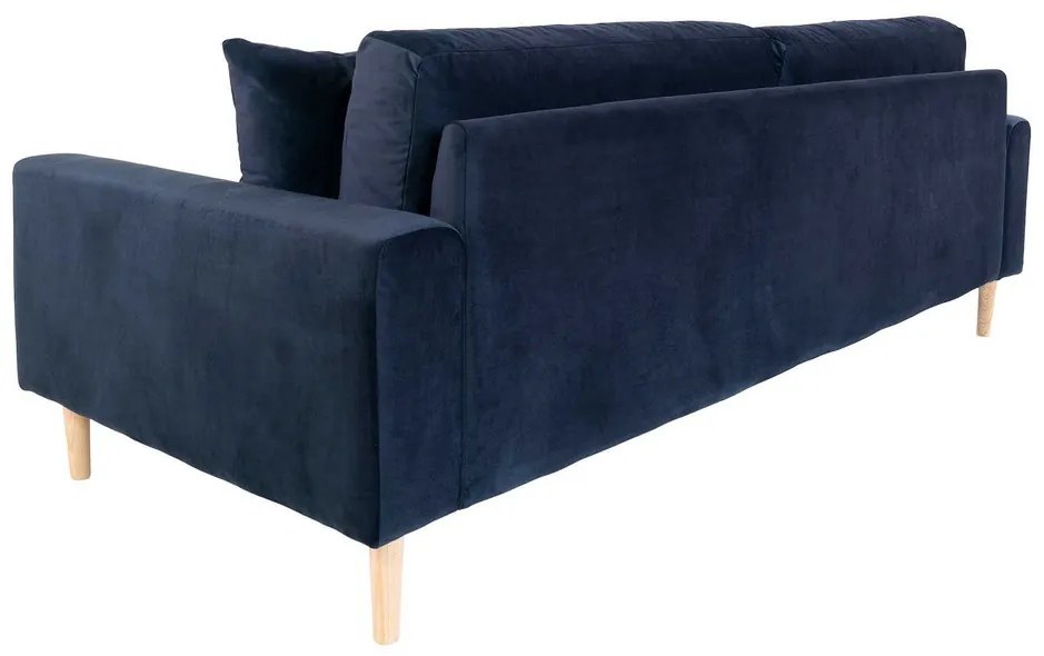 Designová 3-místná sedačka Ansley 210 cm tmavomodrý samet