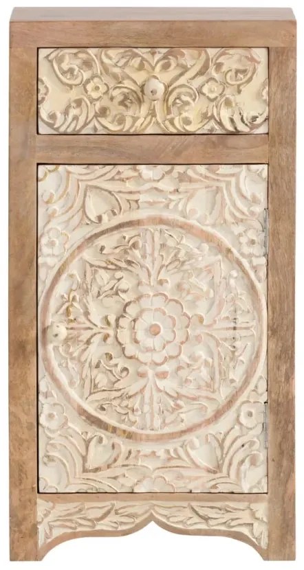 furniture-nabytek.cz - Masivní koupelnová spodní skříňka Delmar z mangového dřeva, lakovaná, hnědá – 43×30×80 cm
