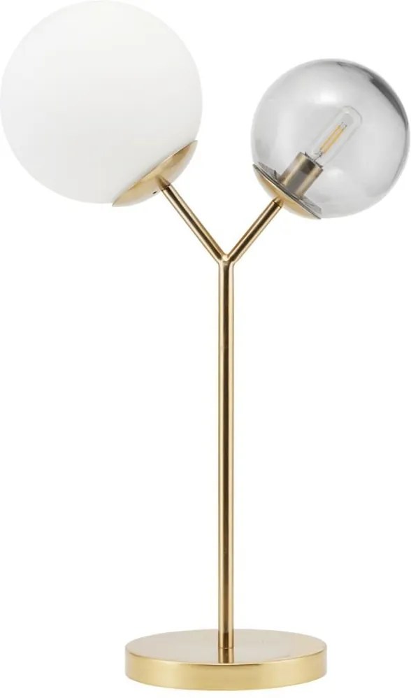 HOUSE DOCTOR Zlato bílá stolní lampa Twice 42 cm