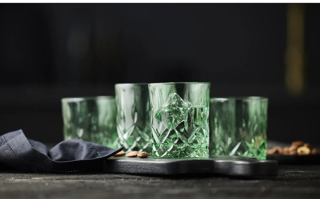 Lyngby Glas Sada sklenic na whisky Sorrento 32 cl (4 ks) Green