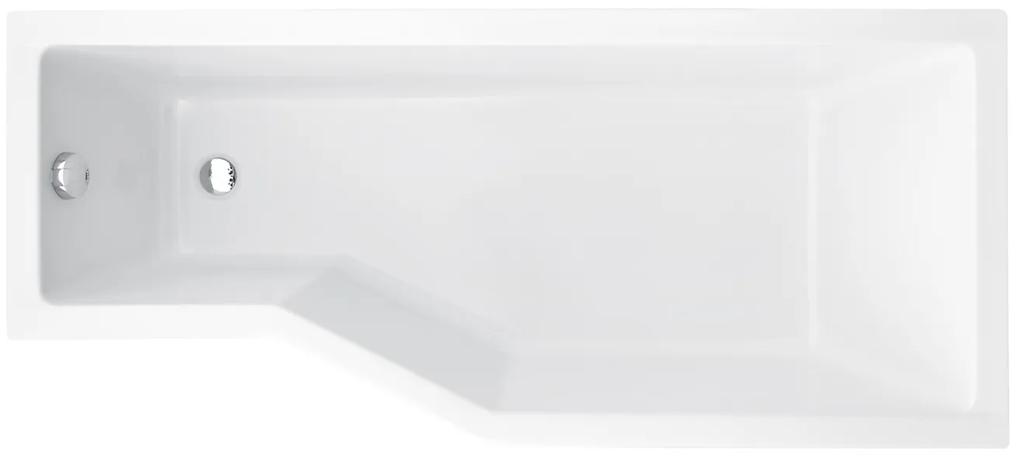 Besco Integra akrylátová vana s dvoudílnou zástěnou Délka vany: 170cm, Orientace: Pravá