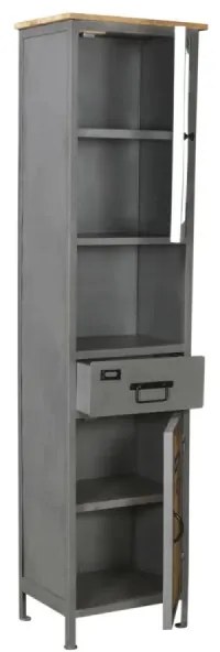 furniture-nabytek.cz - Masivní koupelňová skříňka Pineford z mangového dřeva a kovu, lakovaná, vícebarevná – 45×35×185 cm