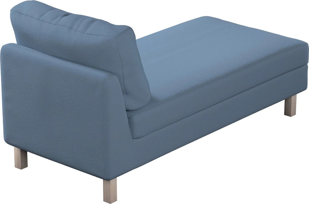 Potah na přídavný šezlong IKEA Karlstad, krátký barva modrá látka pletený vzor