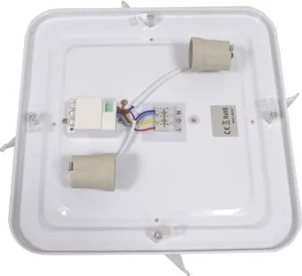 Stropní svítidlo se senzorem WILTON 2xE27/60W/230V 33x33 cm antracit
