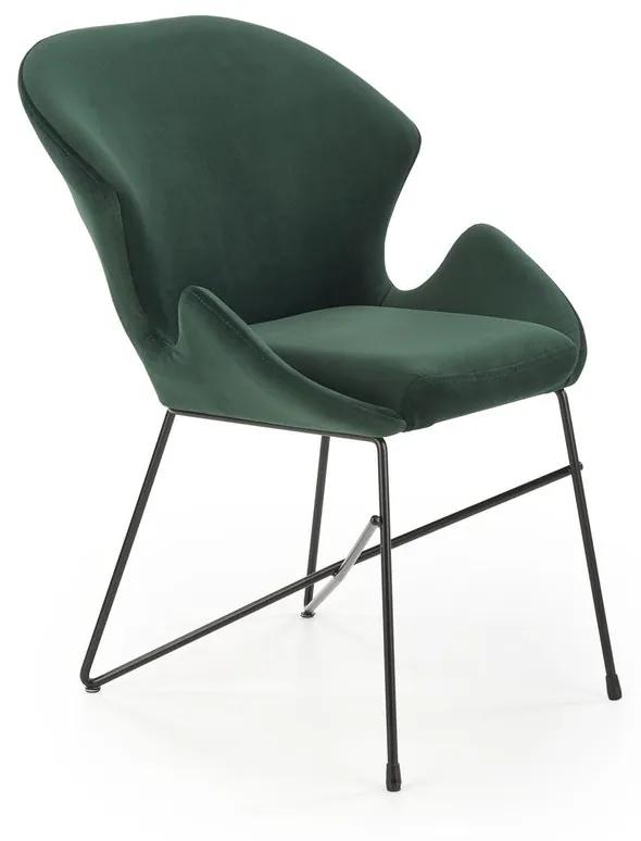 Halmar Jídelní židle K458 - tmavě zelená