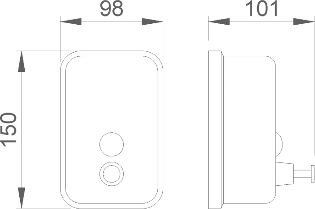 NOFER, Dávkovač tekutého mýdla 600 ml, nerez mat, 03001.06.S