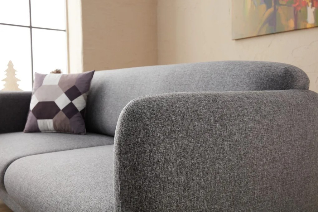 Hanah Home Rohová pohovka VENUS šedá pravá 825BLC2766