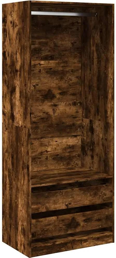 Šatní skříň kouřový dub 80 x 50 x 200 cm kompozitní dřevo 3307751