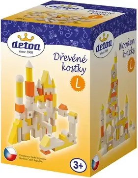 Detoa Dřevěné kostky L 96 dílků / od 3 let
