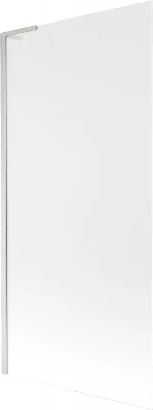 Mexen Next L, 1-křídlová vanová zástěna 90 x 150 cm, 6mm sklo námraza, 6mm čiré sklo, profil broušená ocel, 895-090-000-03-30-97