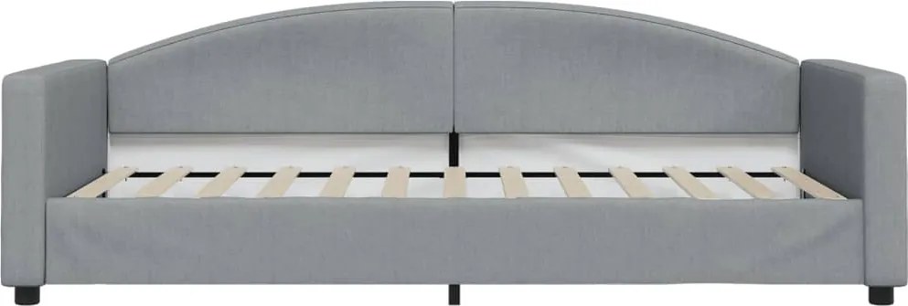 Válenda s matrací světle šedá 90 x 200 cm textil 3197170