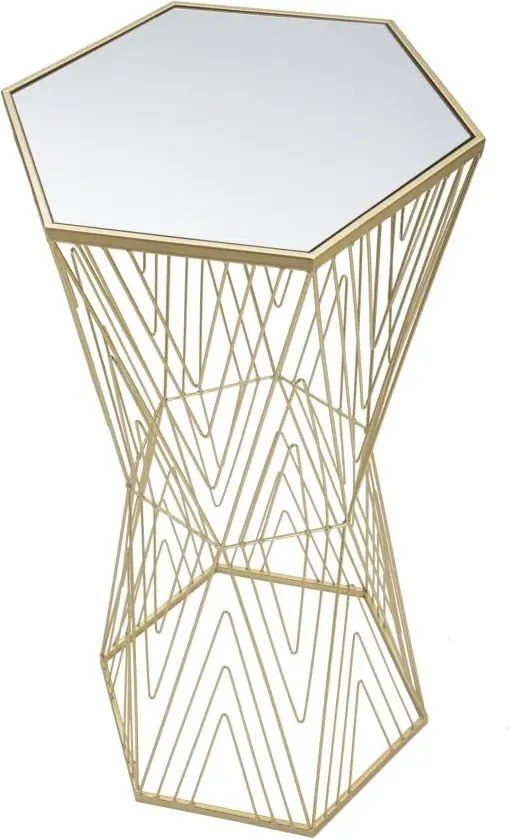 Odkládací stolek Lines 40 cm zlatý