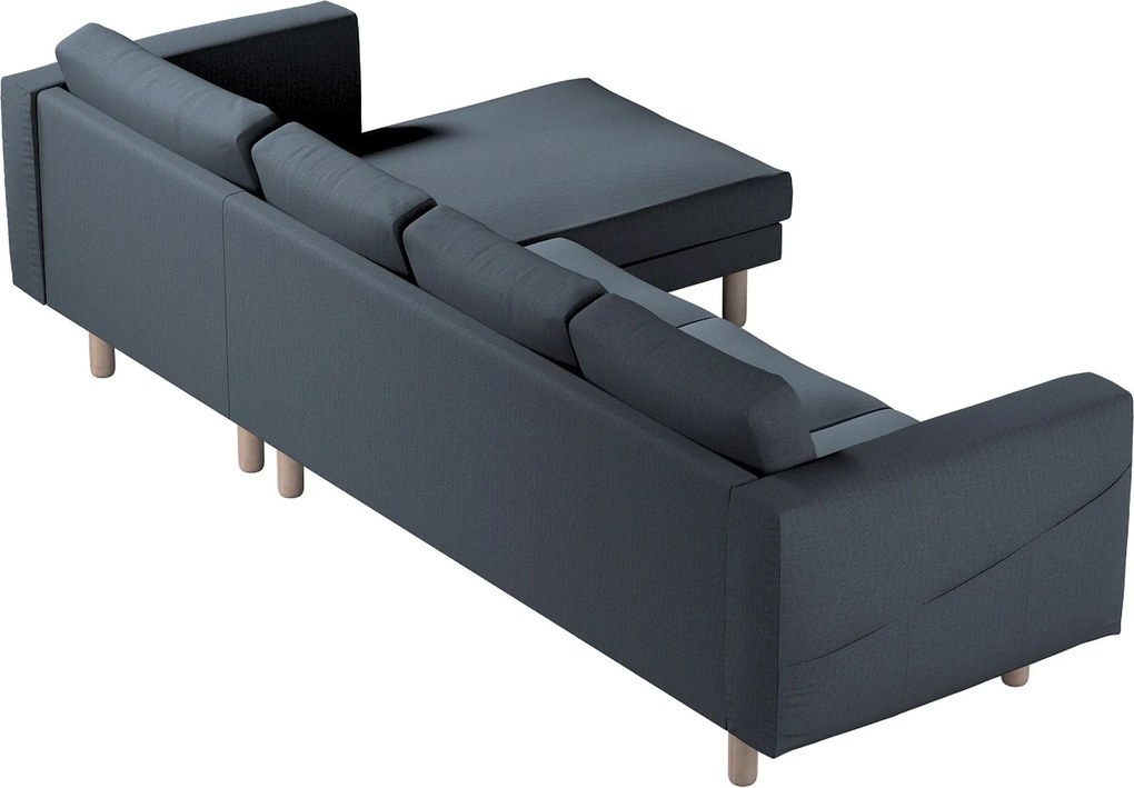 Potah na pohovku IKEA Norsborg 4-místná se šezlongem barva modrá látka pletený vzor