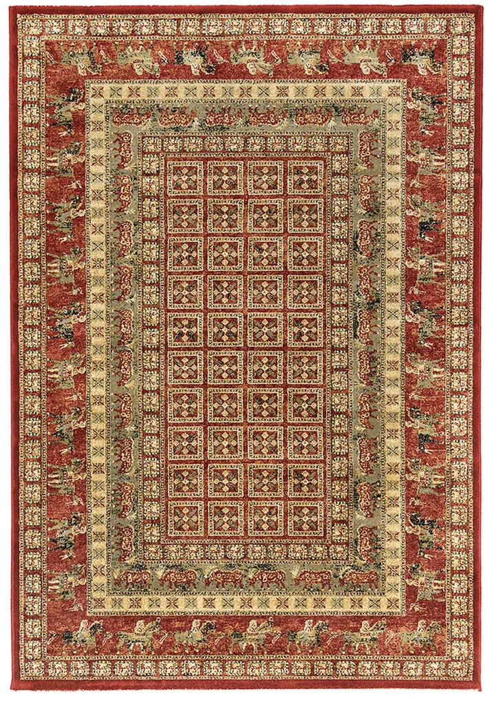 Koberce Breno Kusový koberec JENEEN 1527/C78R - PAZYRYK, Červená, Vícebarevné, 160 x 235 cm