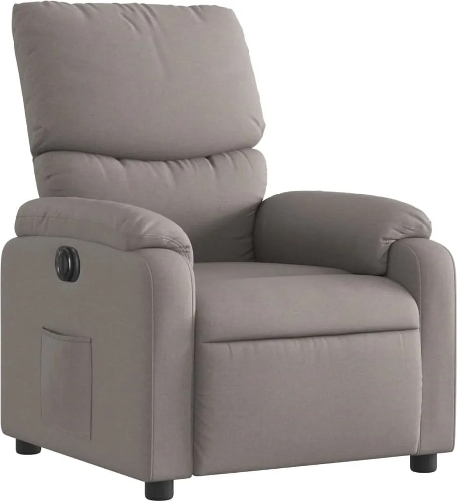 Elektrické polohovací křeslo taupe textil 3204808