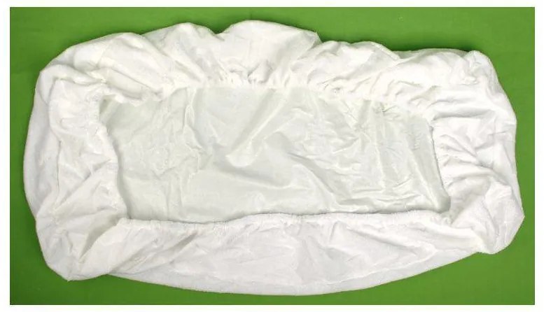 Kaarsgaren Nepropustné prostěradlo froté bílé bio-bavlna 120 x 60 cm