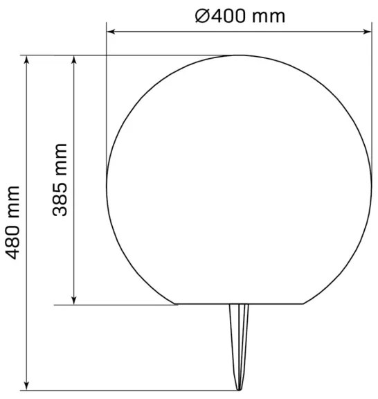 LED RGBW Solární lampa BALL LED/3,7V 1500 mAh pr. 40 cm IP65 + dálkové ovládání