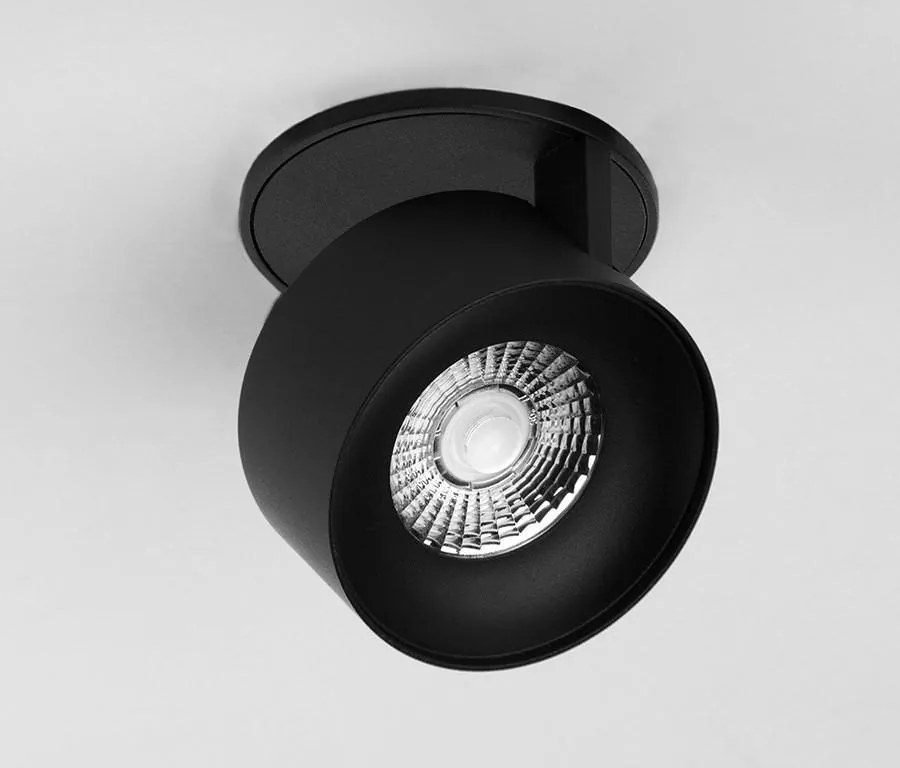 Led2 Zapuštěné LED svítidlo KLIP, ø 77 mm, 2700K Barva stínidla: bílá, Stmívání: DALI/PUSH, Barva podstavce: černá