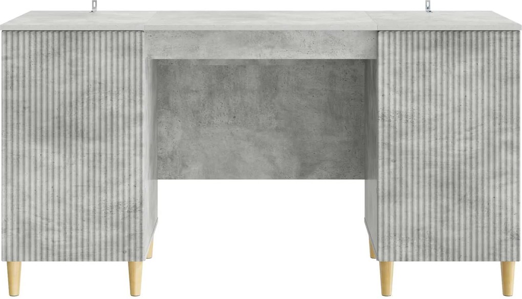 Stůl s policí Betonově šedá 142,5 x 50 x 75 cm Kompozitní dřevo 3414597