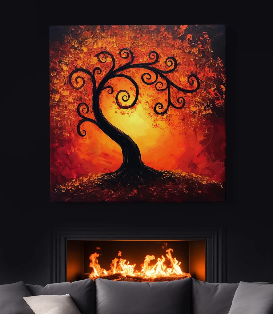 Obraz na plátně - Strom života Zářivý krucánek FeelHappy.cz Velikost obrazu: 120 x 120 cm