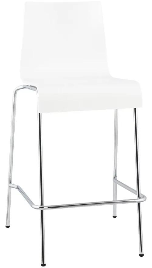 Moderní barová židle Henry bílá