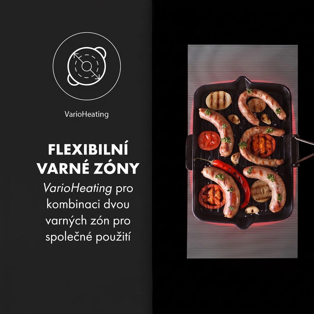 Klarstein Delicatessa 90 Flex, indukční varná deska, vestavná, 7400 W, 5 zón