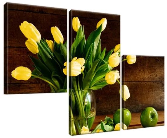 Obraz na plátně Žluté tulipány 90x60cm 2154A_3L