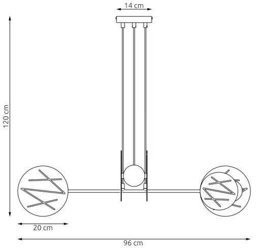 Lustr na lanku XOTIC 4xE27/15W/230V černá