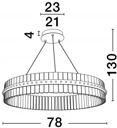 LED stmívatelný platinum zlaté moderní svítidlo Kezo