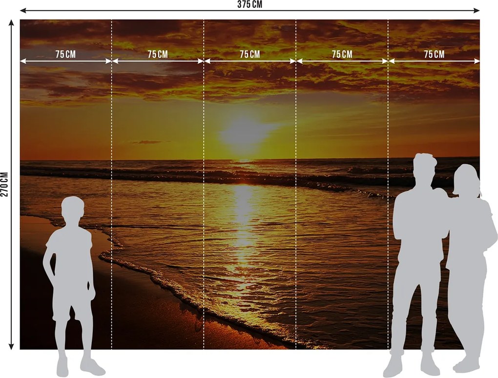 Fototapeta na míru Zapadající Slunce nad Oceánem | Vliesová fototapeta na zed' | DFTNXXL2487