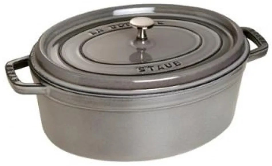 Hrnec STAUB  oválný 27 cm šedý 3,2l