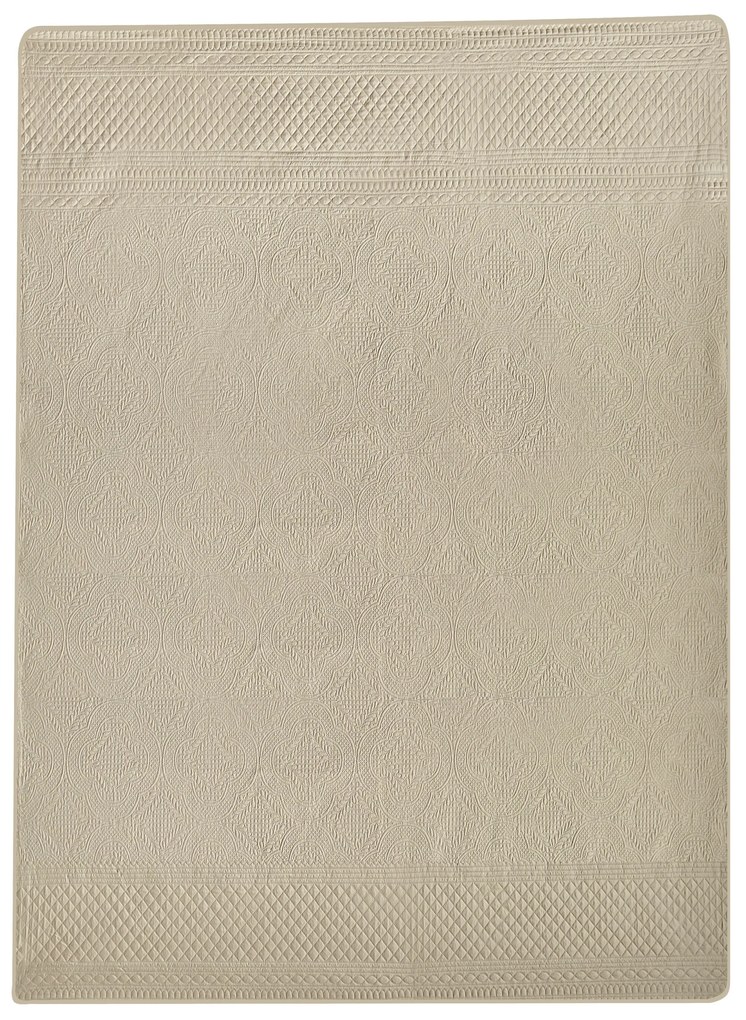 Embosovaný přehoz na postel 160 x 220 cm taupe SHUSH Beliani