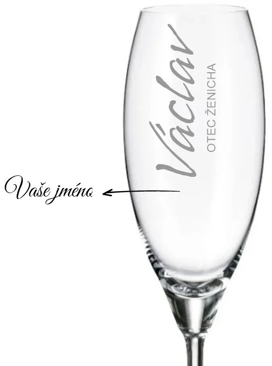 Dekorant svatby Sklenička pro otce ženicha