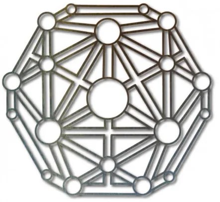 Geometrický obraz na zeď vyřezávaný z dřevěné překližky l SENTOP PR0330