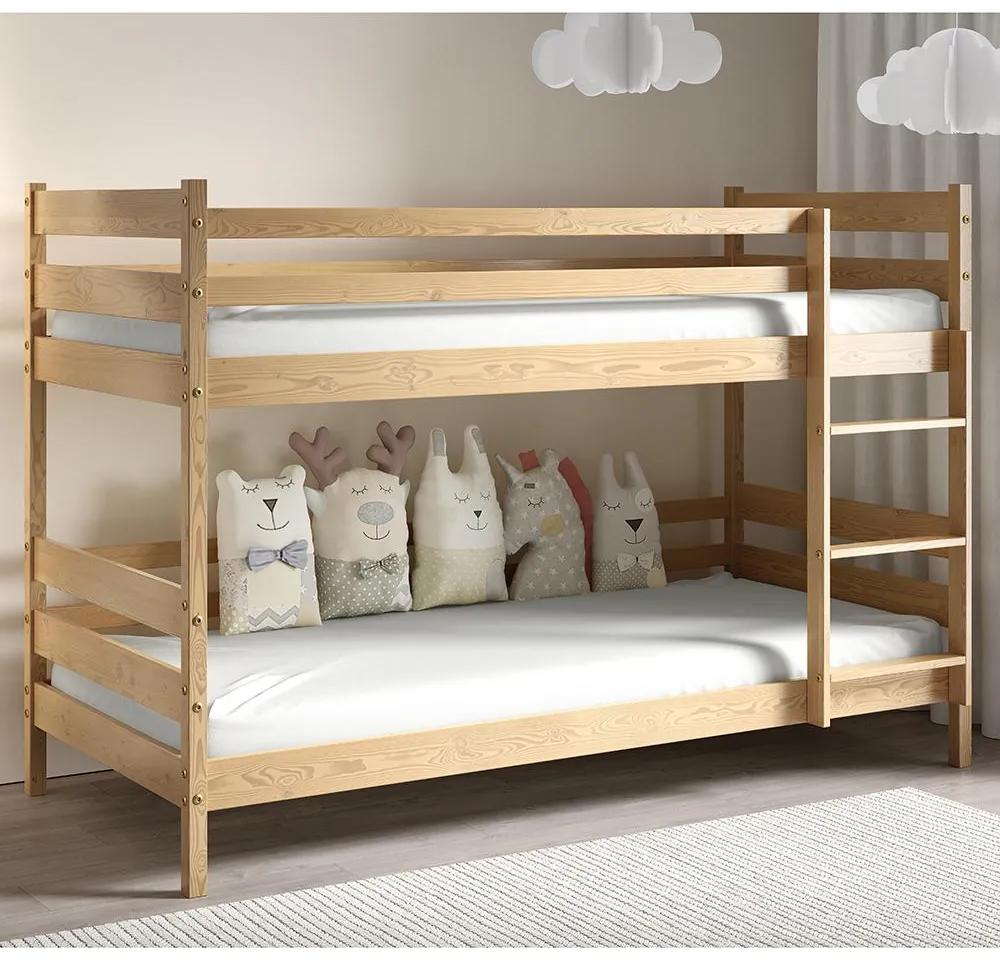 Patrová dětská postel PUKO | 80x160 cm 2x | s rošty | UNI provedení | VÝBĚR NÁTĚRU