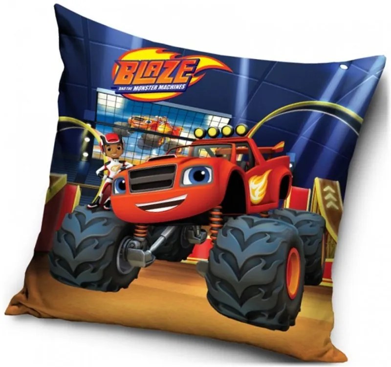 Polštář Plamínek a čtyřkoláci - Monster Truck Blaze - 40 x 40 cm