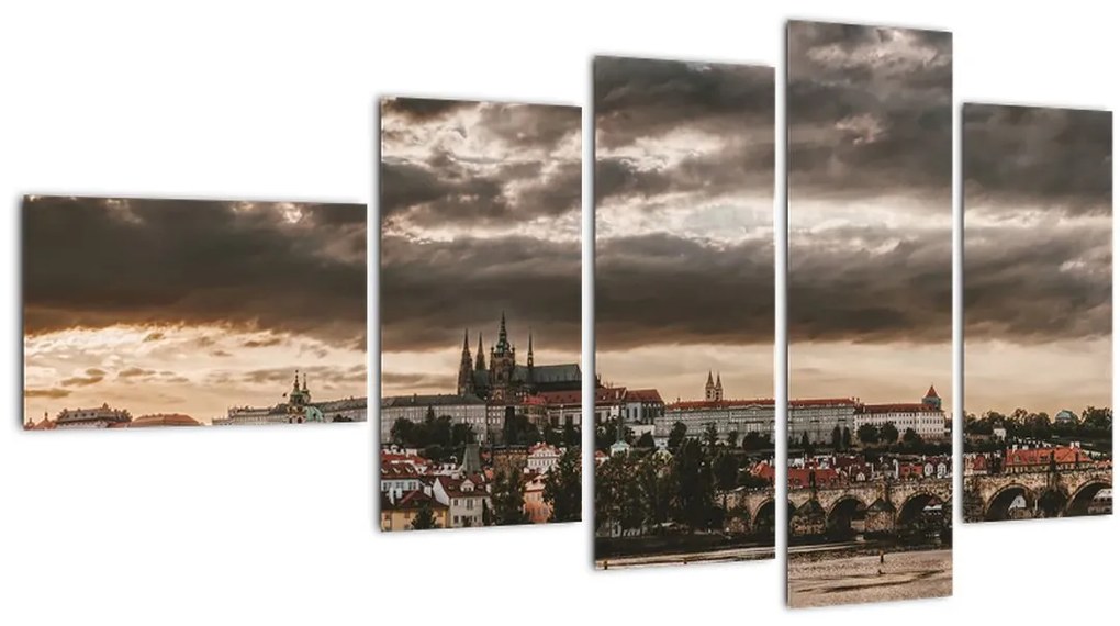 Obraz - zamračená Praha (110x60 cm), 40 dalších rozměrů